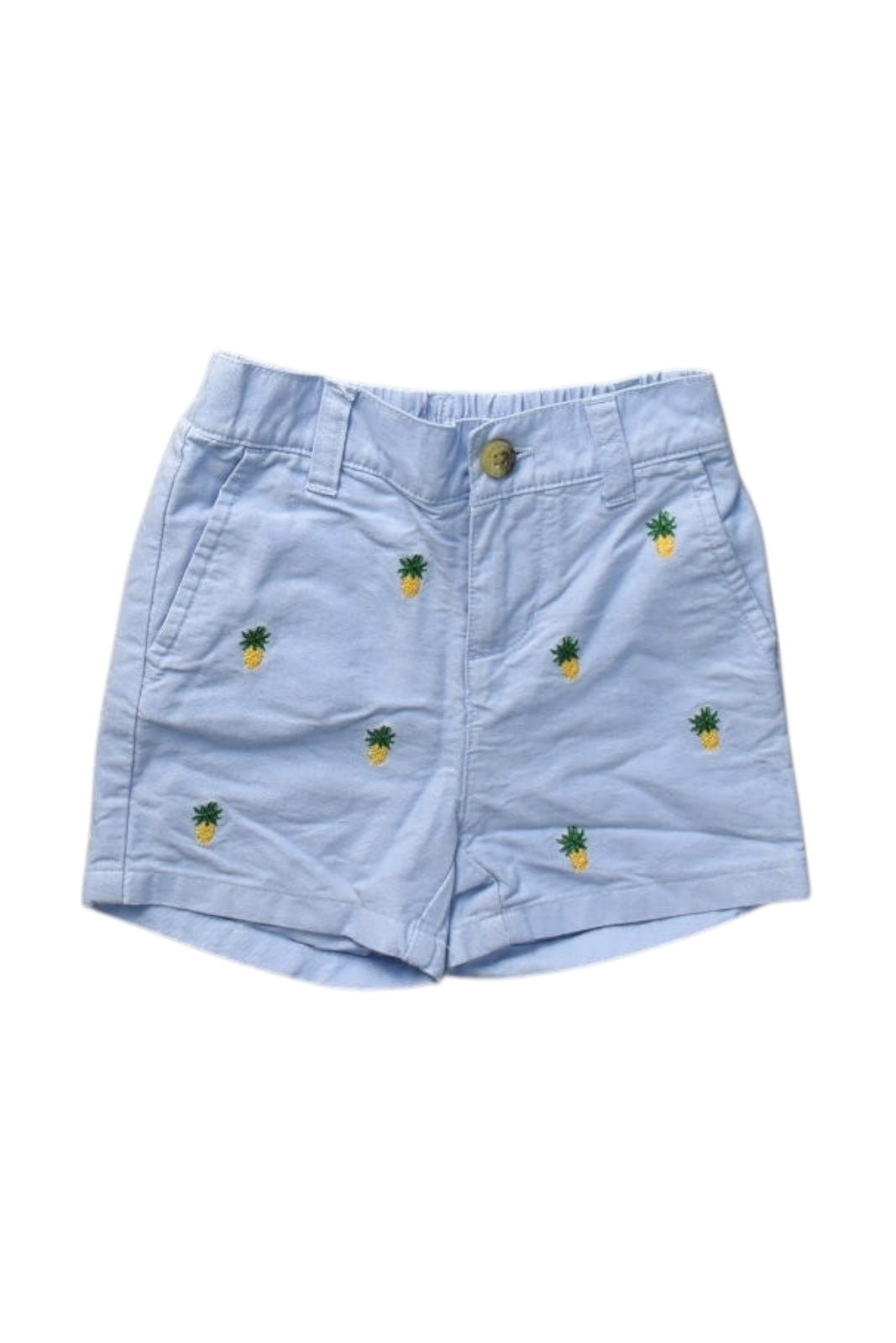 Blue Janie & Jack Pineapple Embroidered Shorts 6-12M — Retykle Singapore
