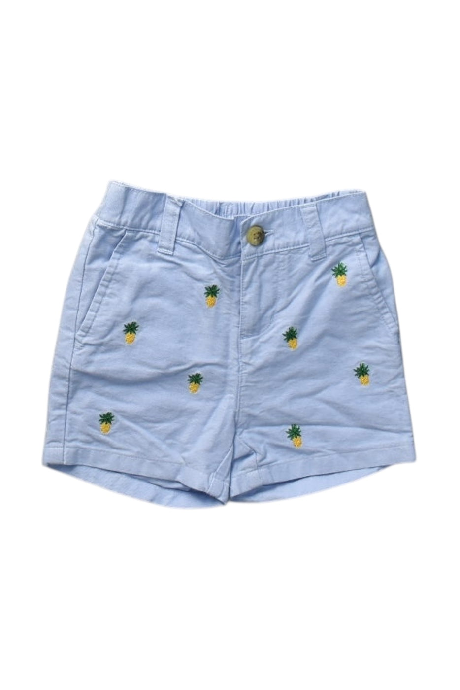 Blue Janie & Jack Pineapple Embroidered Shorts 6-12M — Retykle Singapore