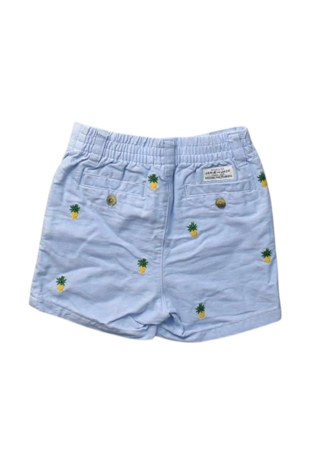 Blue Janie & Jack Pineapple Embroidered Shorts 6-12M — Retykle Singapore